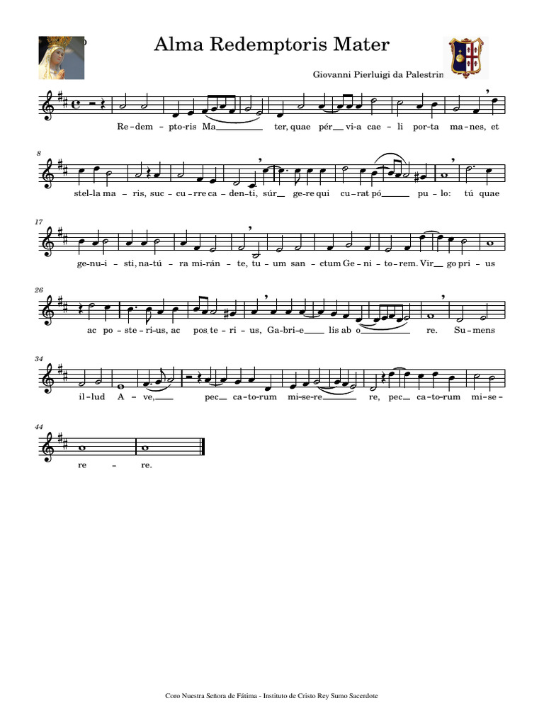 Palestrina: Alma Redemptoris Mater | PDF