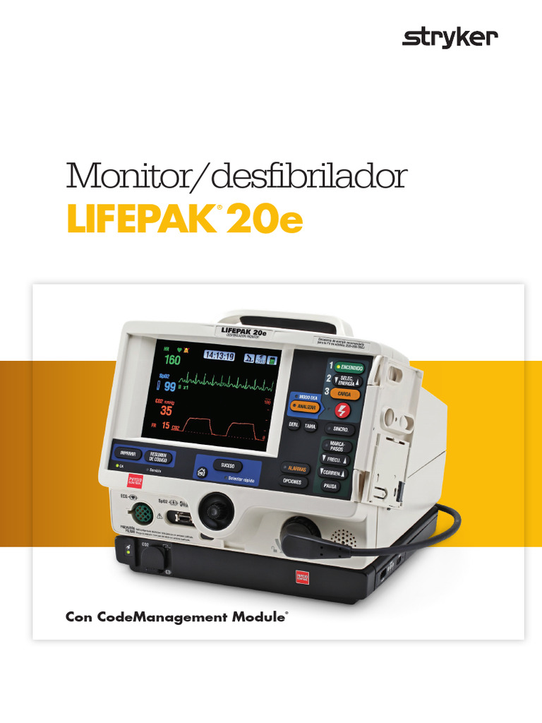 SPANISH LIFEPAK 20e Brochure | PDF | Reanimación cardiopulmonar | Electrocardiografia