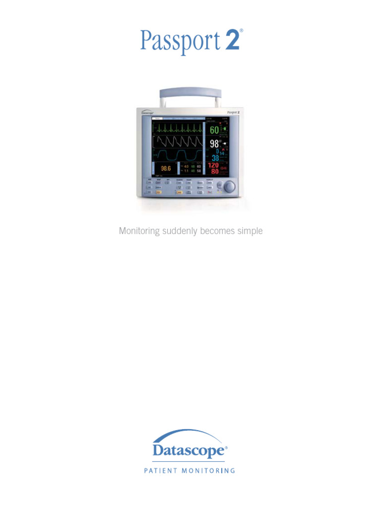 Datascope Passport 2 Brochure | PDF | Electrocardiography | Clinical ...