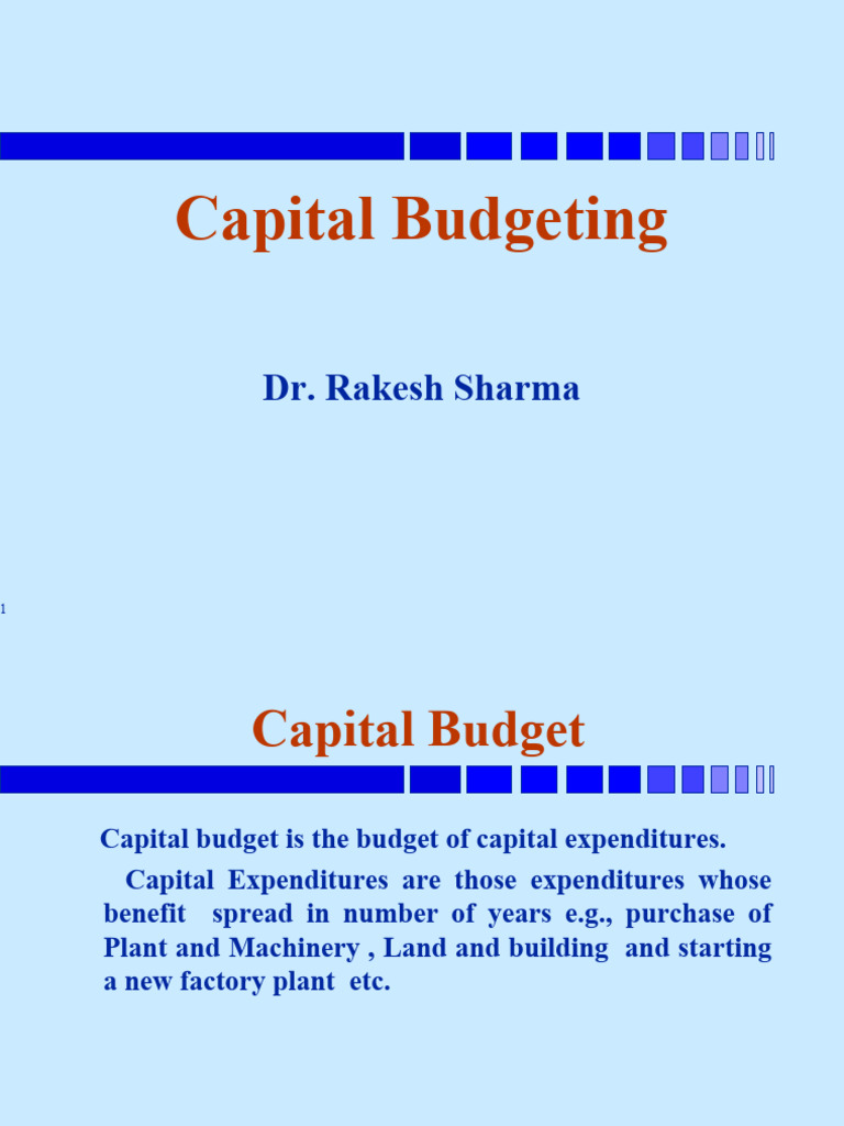 Lecture 28-31capital Budgeting | PDF | Capital Budgeting | Internal Rate Of Return