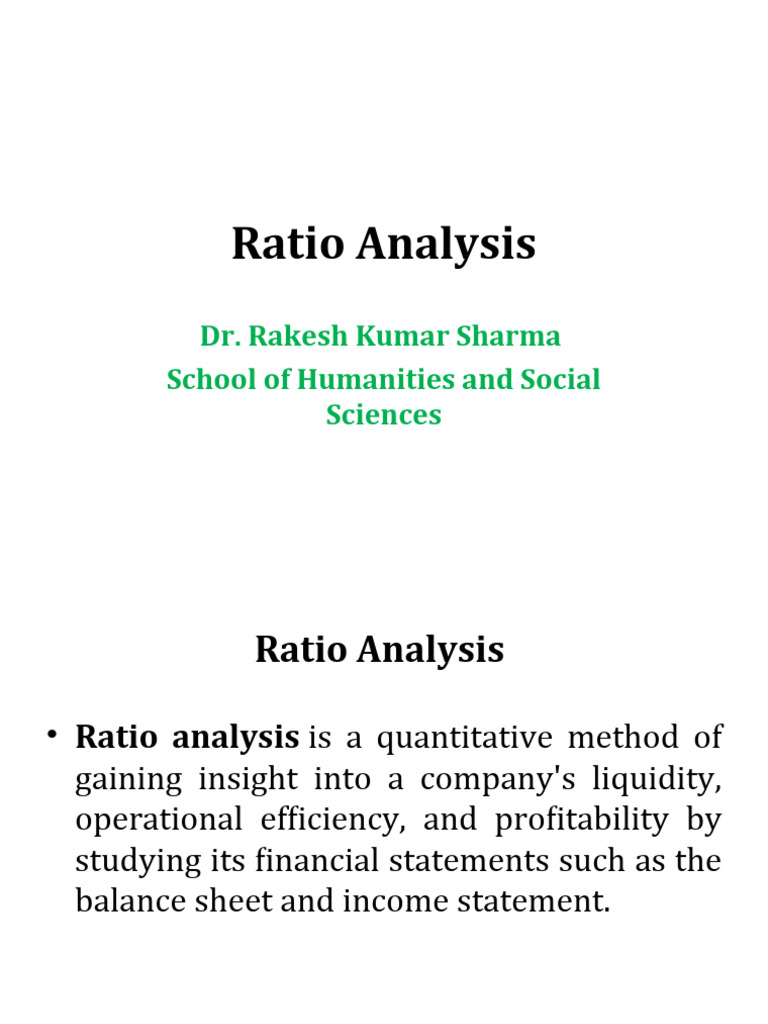 Ratio Analysis | PDF | Equity (Finance) | Working Capital