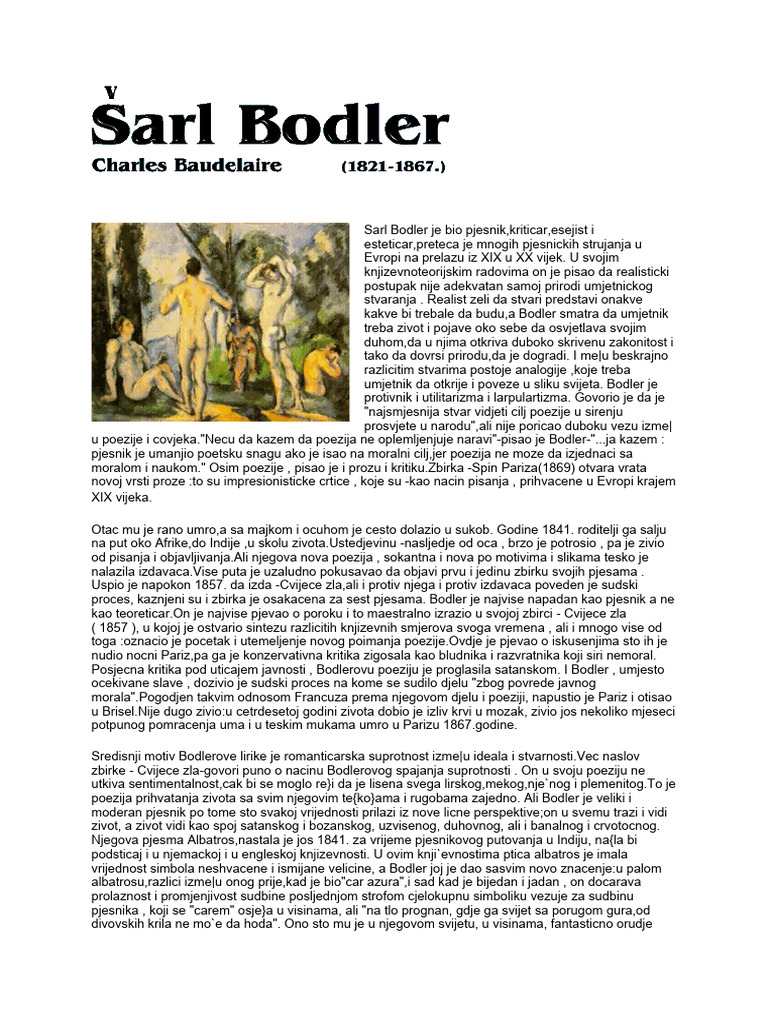 Sarl Bodler - Cvijeće Zla | PDF