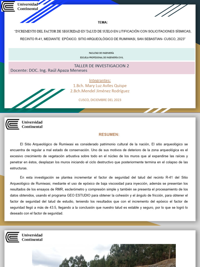Incremento de Seguridad en Talud R-41 | PDF | Diseño de la ...