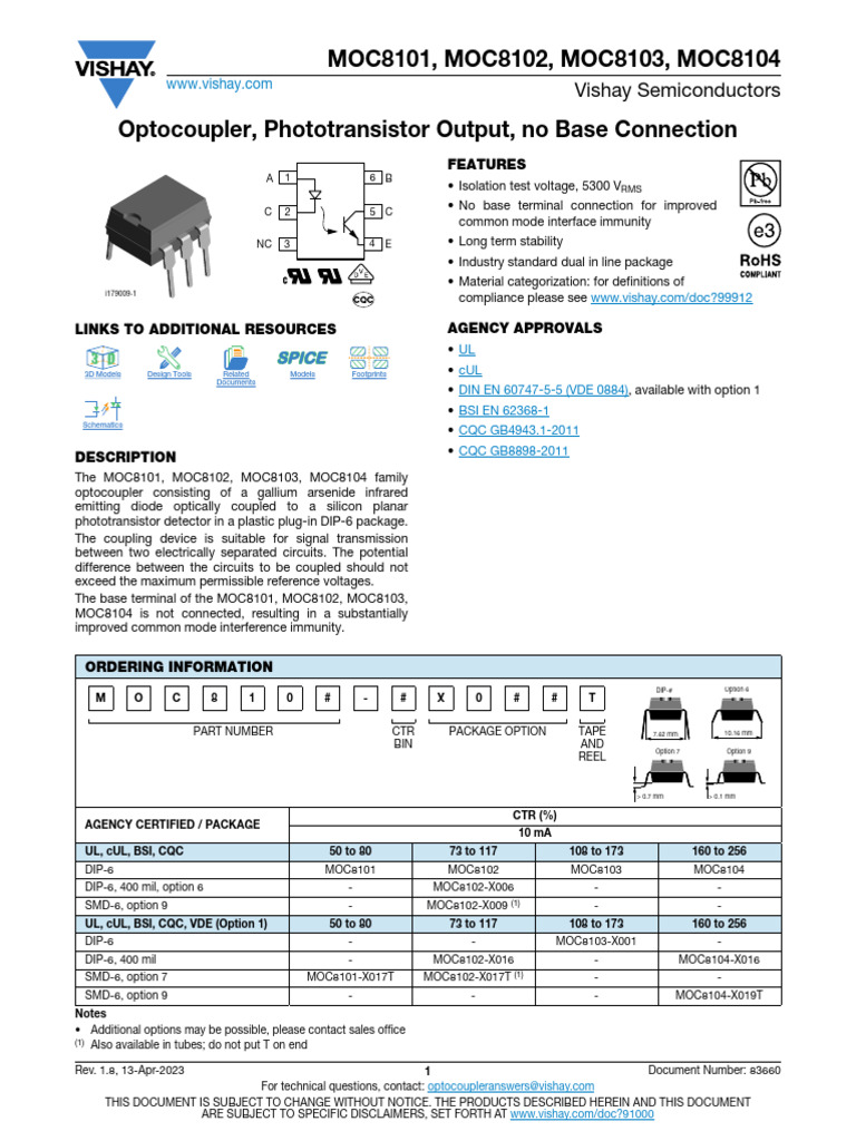 Moc 8101 | PDF | Electrical Engineering | Materials Science