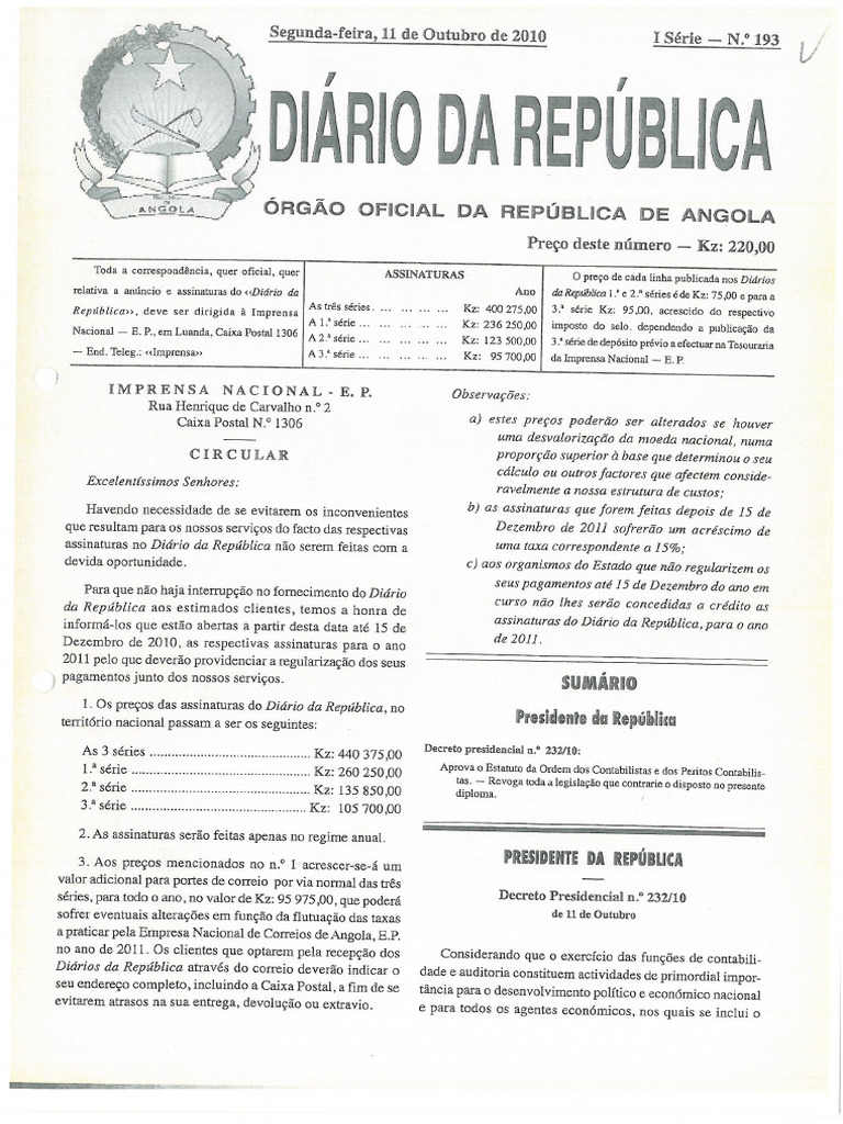 Estatuto Ordem Dos Contabilista | PDF