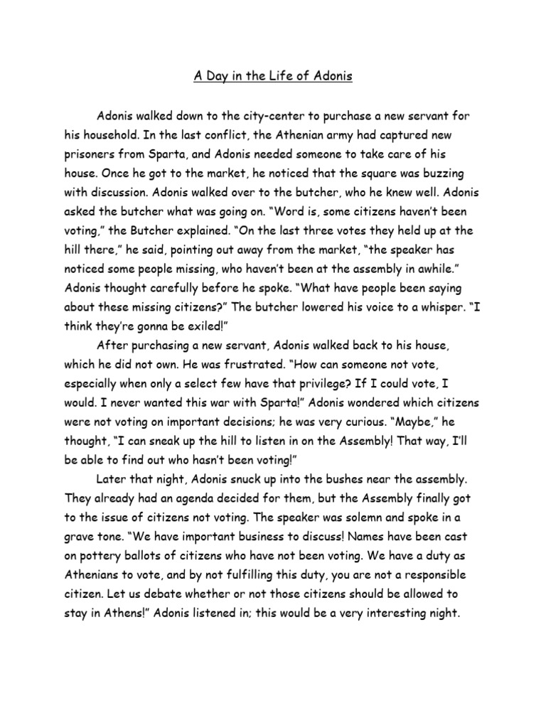 Day in The Life Story and Questions | PDF | Mystery, Thriller & Crime ...