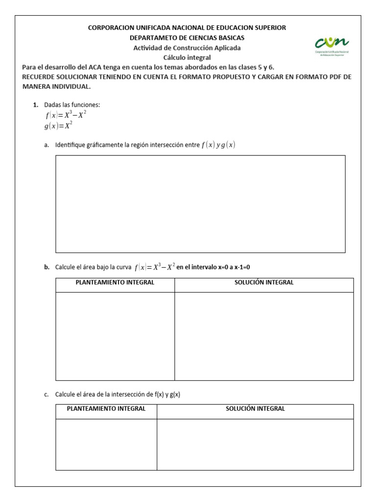 ACA 3_CÁLCULO INTEGRAL | PDF