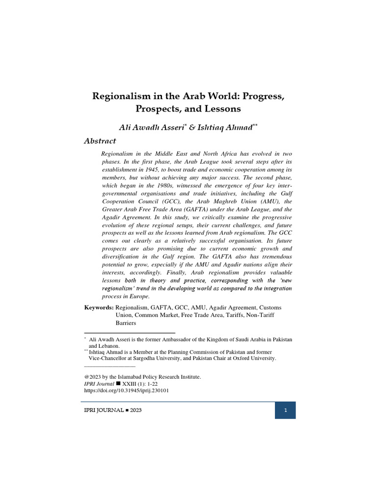 Article 1 IPRI Journal XXIII I - Ali Awadh Asseri OK Final 27 June ...