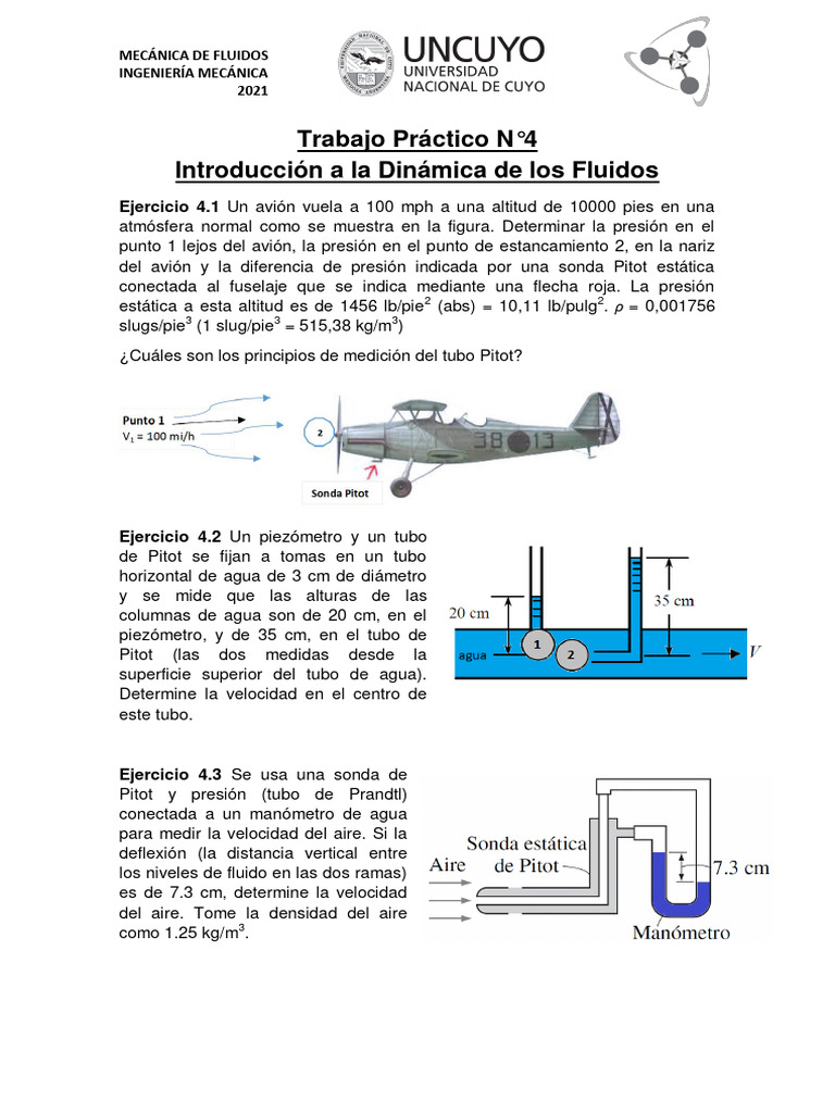 Dinámica de Fluidos: Ejercicios Resueltos | PDF | Presión | Agua
