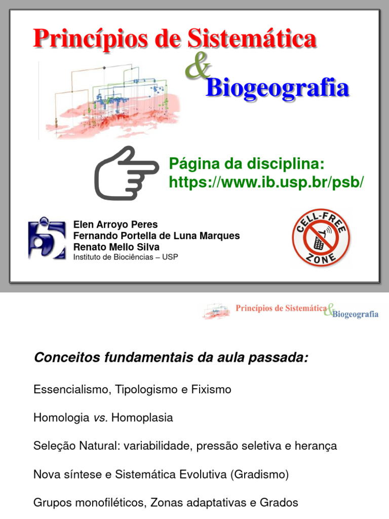 Princípios de Sistemática e Biogeografia | PDF | Filogenética ...