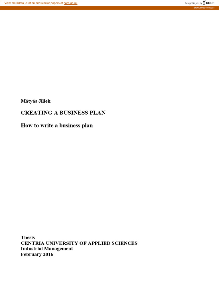 Creating A Business Plan | PDF | Marketing | Cash Flow Statement