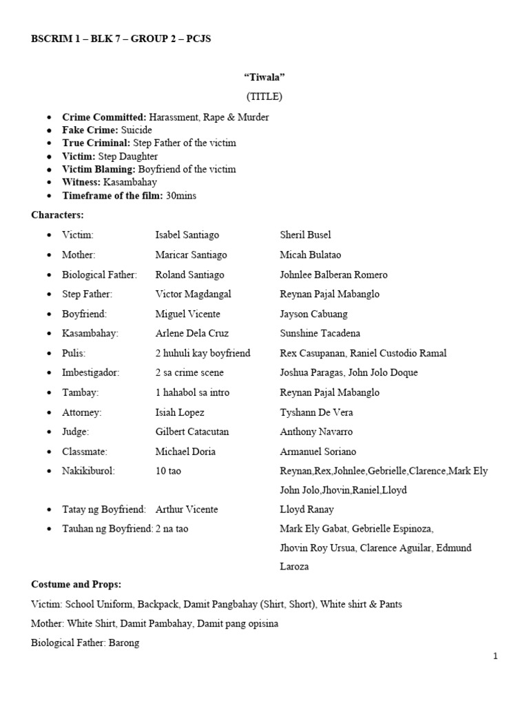 Bscrim 1 BLK 7 Group 2 PCJS | PDF