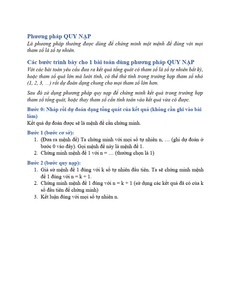 Phương Pháp QUY N P | PDF