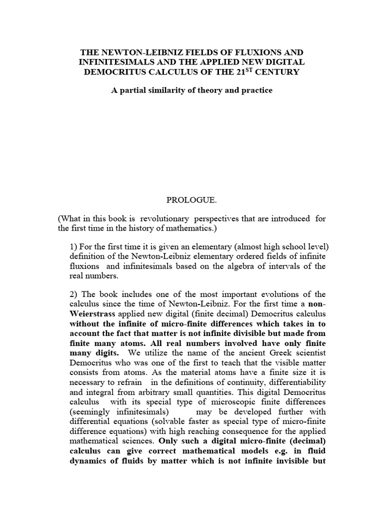 The Newton-Leibniz Book Research - Gate - 06!12!2023 | PDF | Real ...