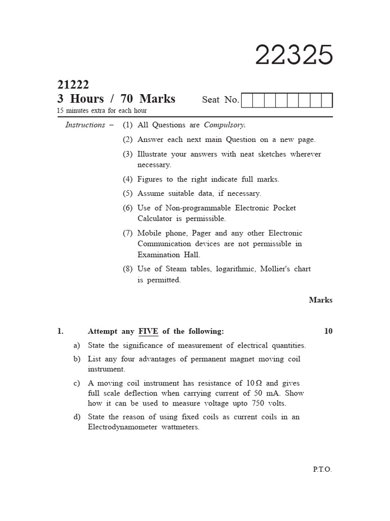 MSBTE Summer 2023 Model Answer Paper | PDF | Electrical Engineering | Electricity