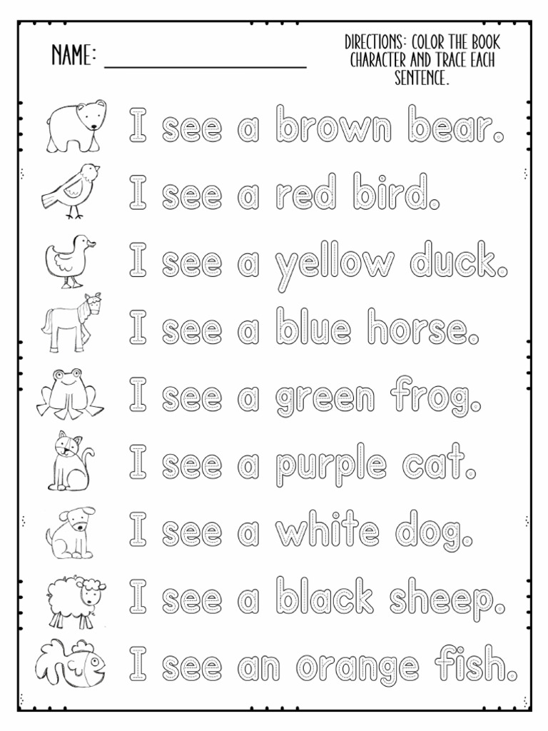 Brown Bear Worksheets | PDF
