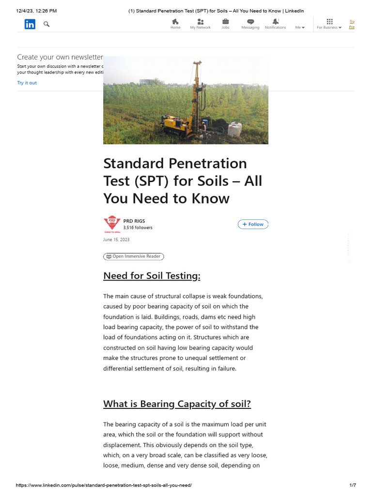 Understanding Standard Penetration Test (SPT) | PDF