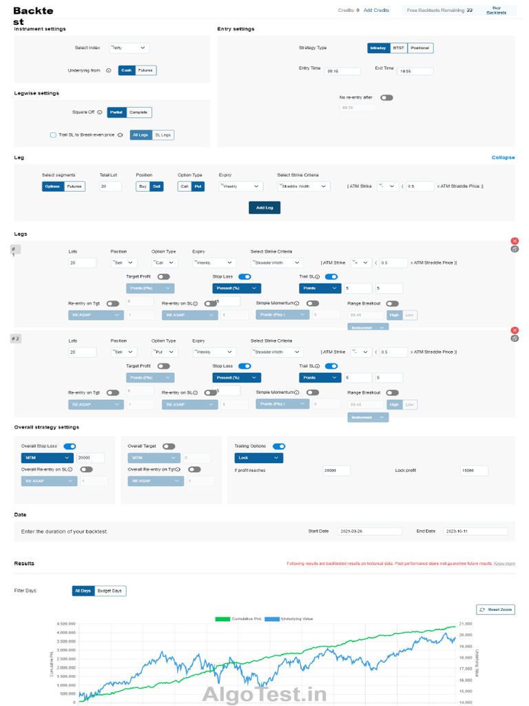 Algotest Strategy lw3z31z | PDF