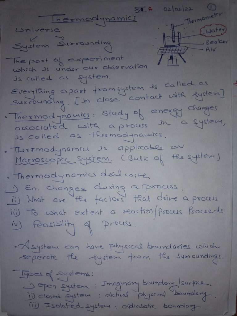 Thermodynamics Notes | PDF