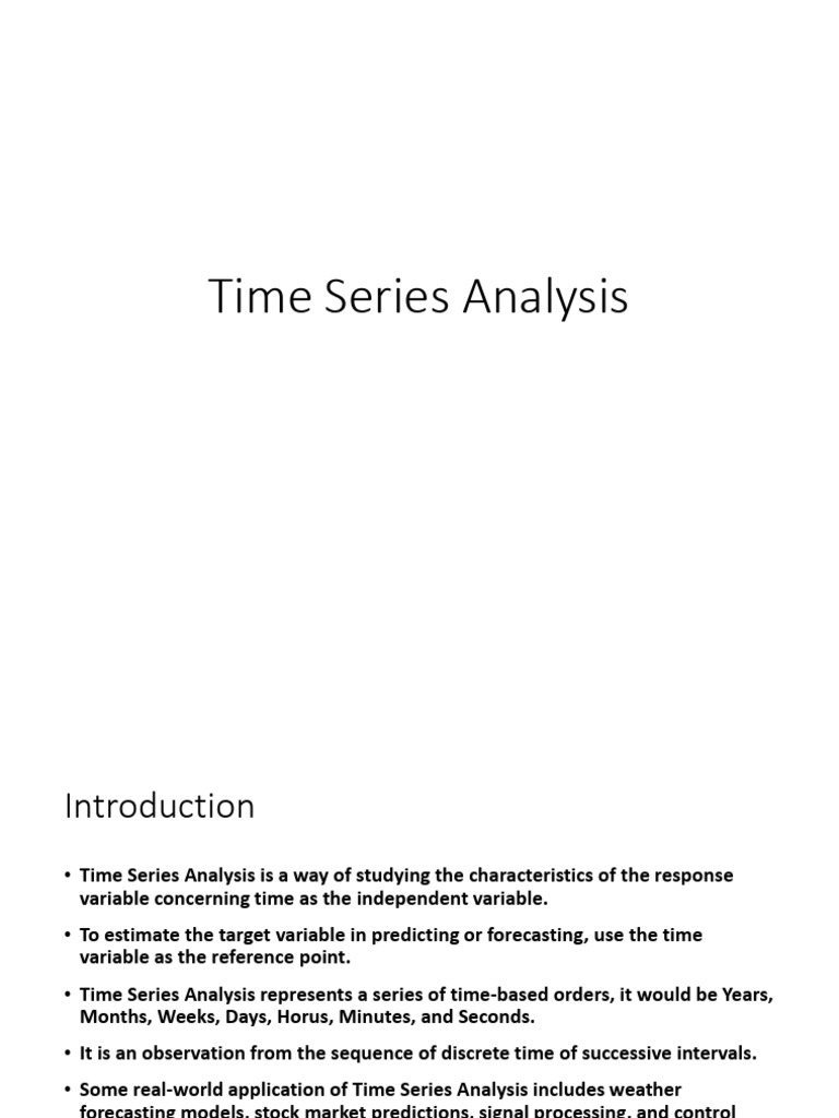 Time Series Analysis Pdf Time Series Stationary Process