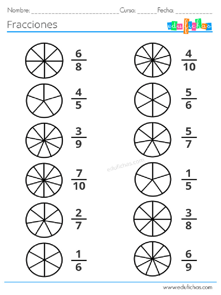 fracciones-colorear-ficha-2 | PDF