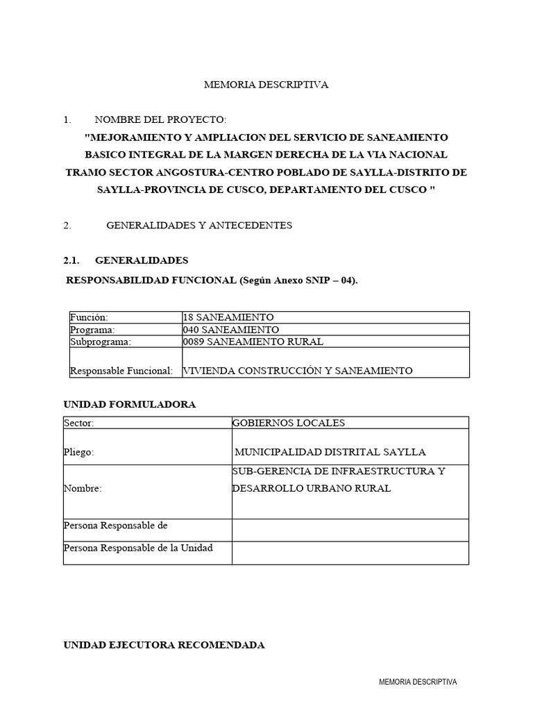 Memoria Descriptiva | Descargar gratis PDF | Clima | Clima templado