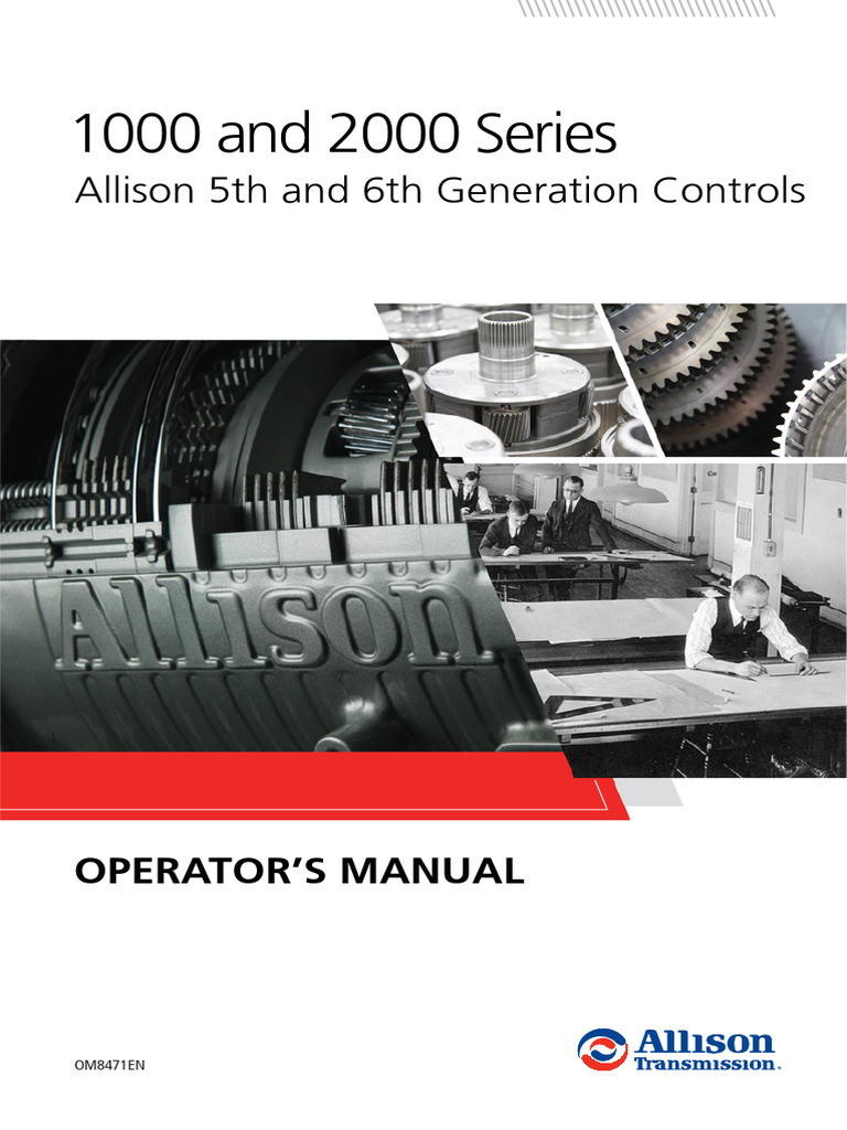 Allison 1000 2000 Operators Manual OM8471EN 202109 | PDF | Manual ...