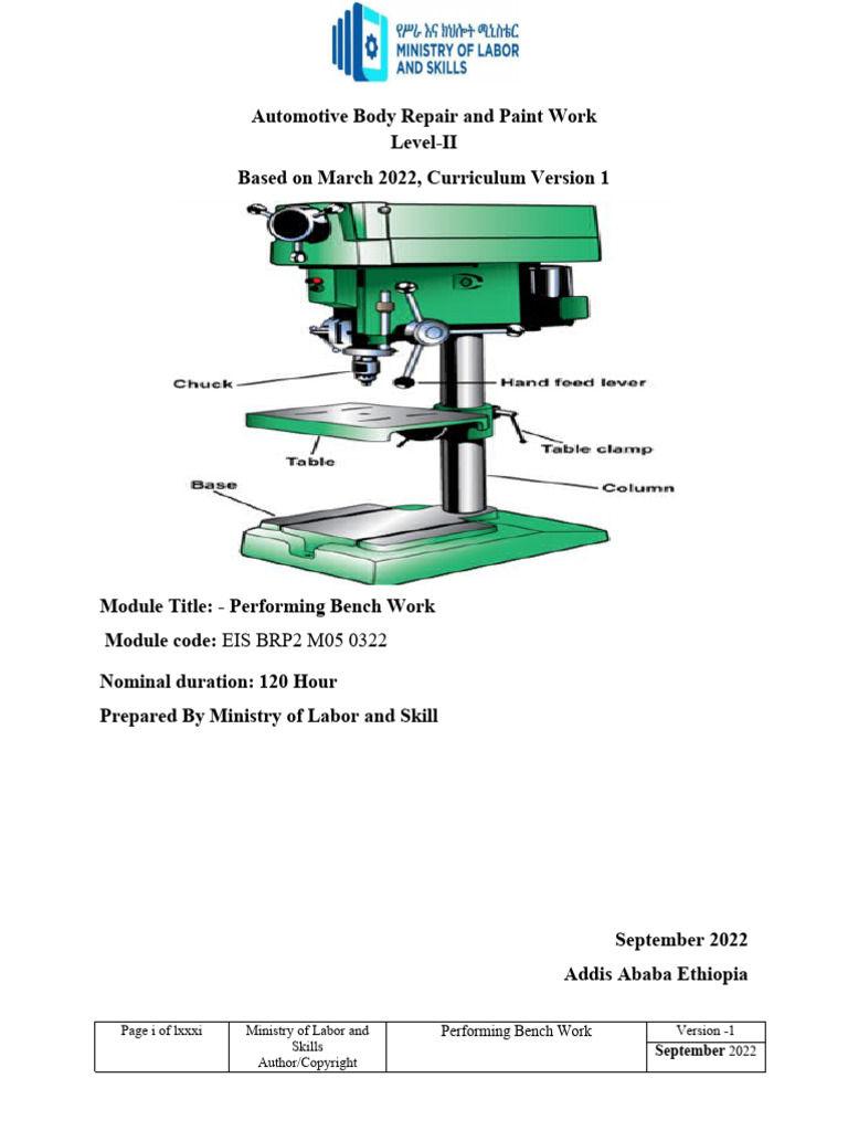 M05 Banch Work | PDF | Iron | Grinding (Abrasive Cutting)