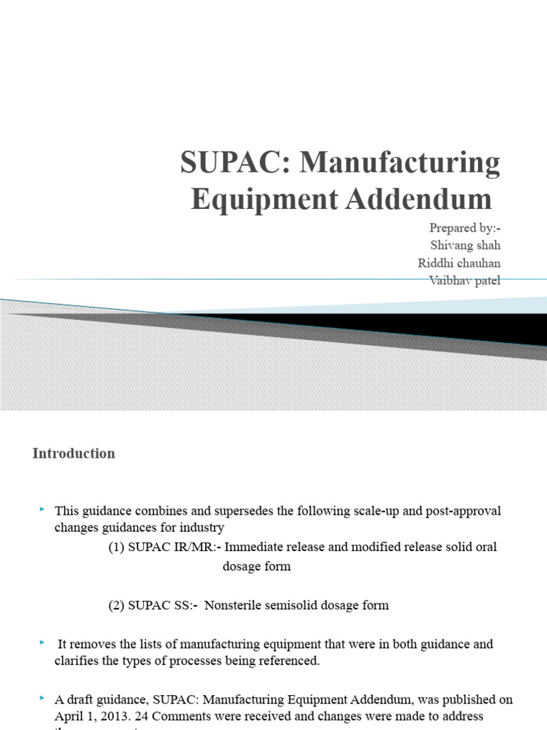 SUPAC | PDF | Mill (Grinding) | Applied And Interdisciplinary Physics