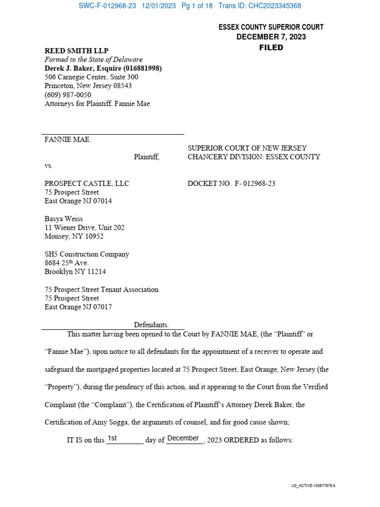 Appointment Order - Courtesy of Rutgers Law School Housing Justice and ...