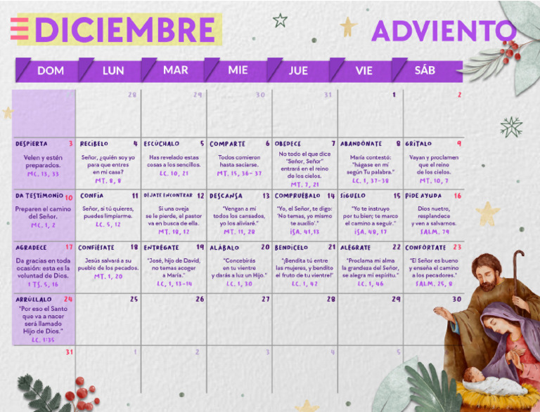 Calendario Adviento 2023 Frases | PDF