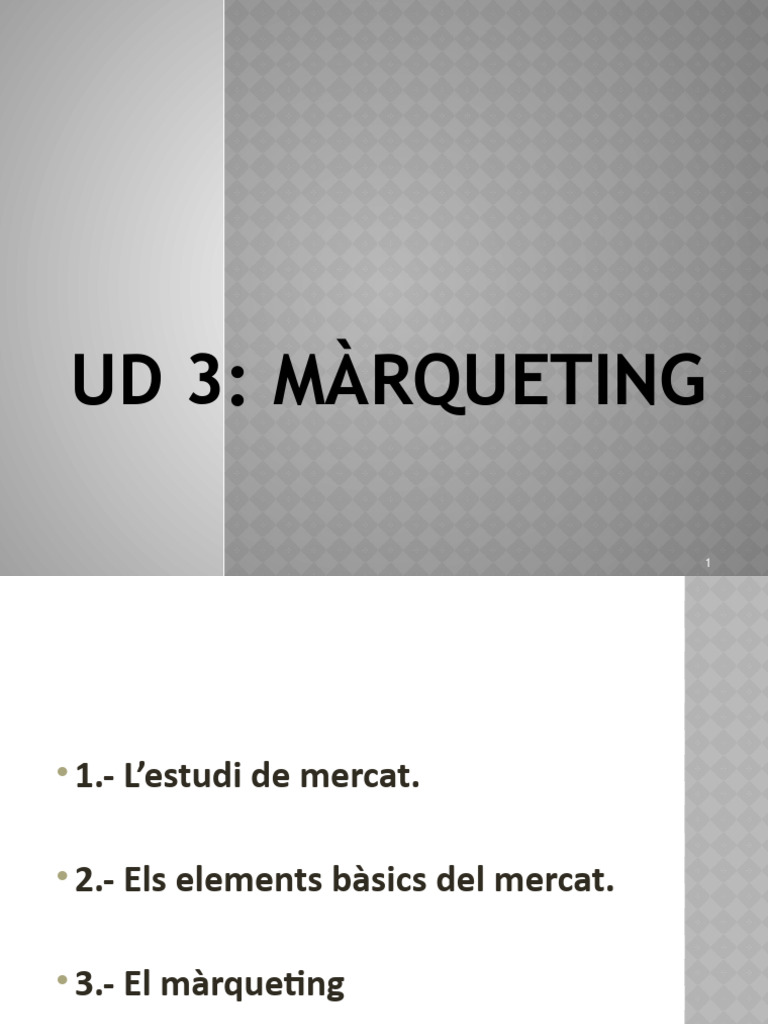 Ud 3 El Màrqueting | PDF