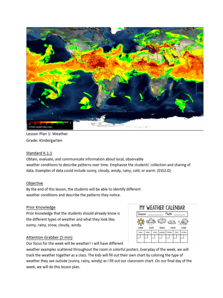 6- lesson plan | PDF | Lesson Plan | Weather