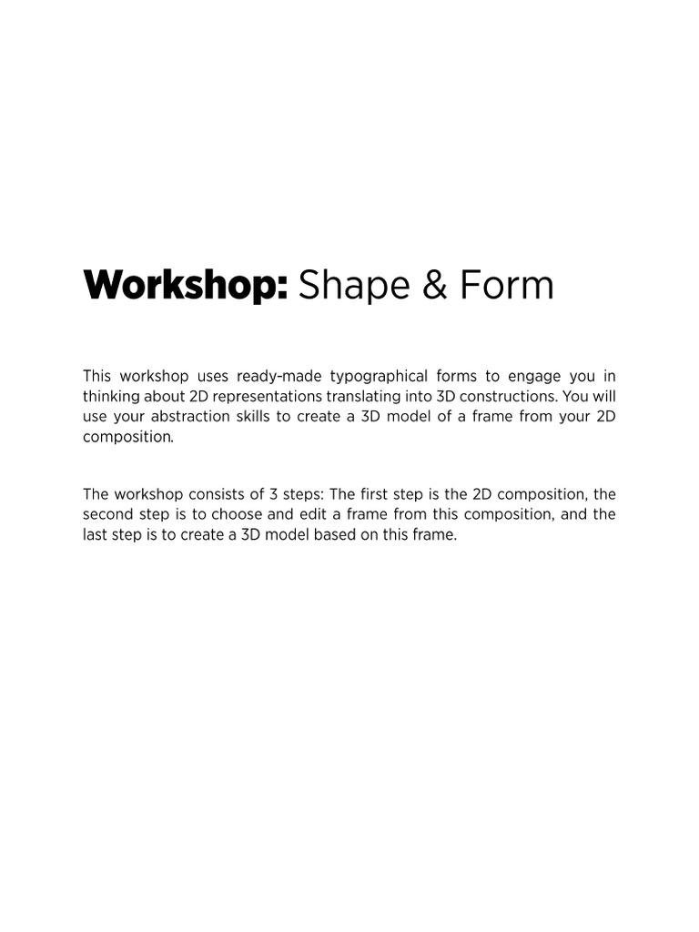 Shape & Form | PDF