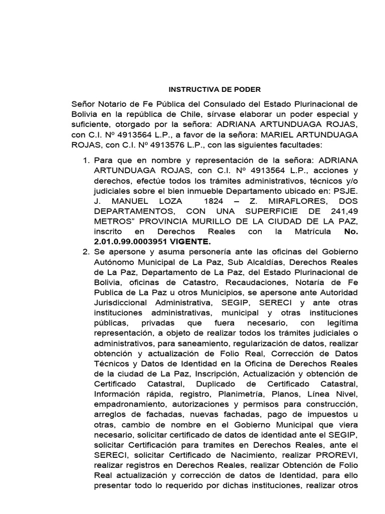 Instructiva de Poder Artunduaga | PDF | Gobierno | Justicia