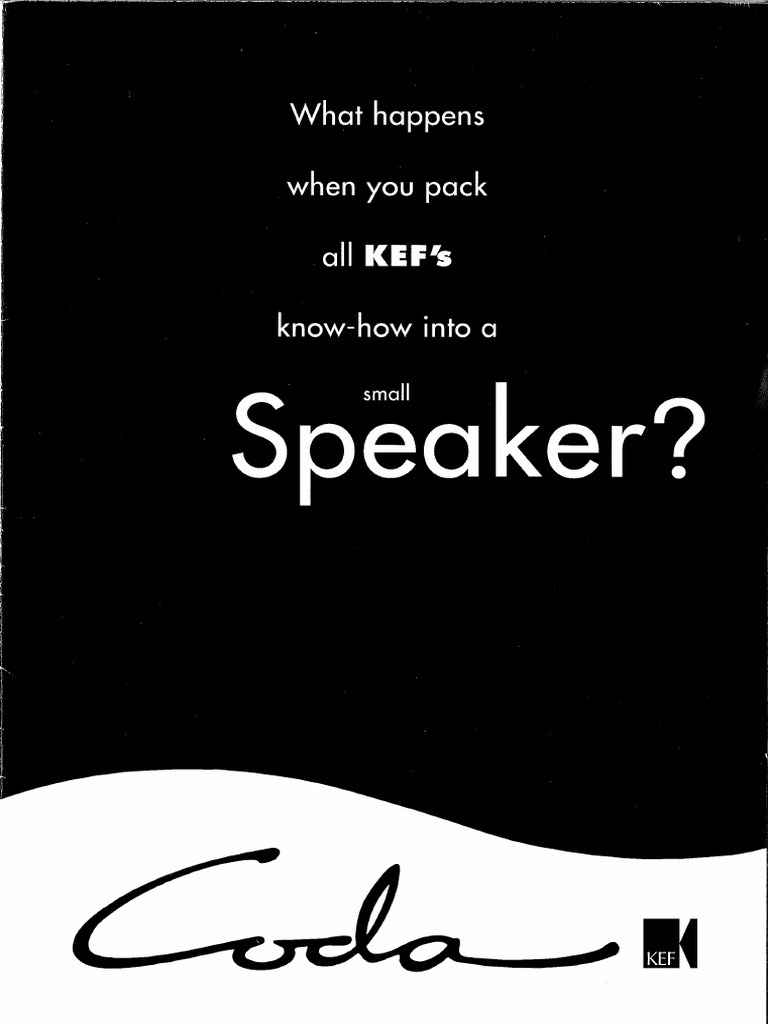 Kef Coda Speakers | PDF
