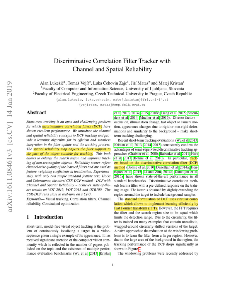 CSRT | PDF | Image Segmentation | Mathematical Optimization