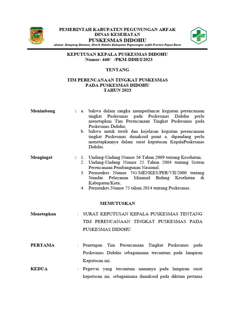 SK Ruk Okz | PDF | Pengelolaan Keuangan & Uang