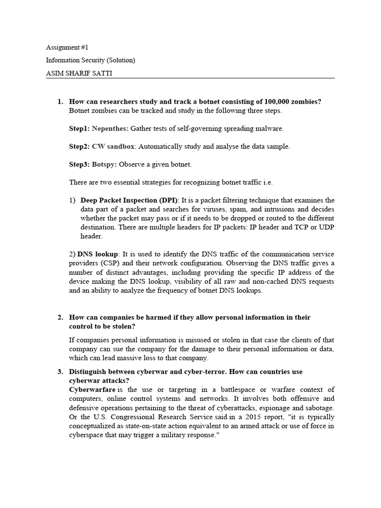 NS-Assignment1 Solution | PDF | Security | Cyberwarfare