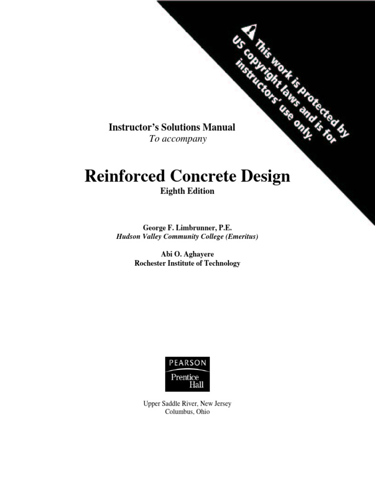 Solutions Manual For Reinforced Concrete Design 8th Edition by ...