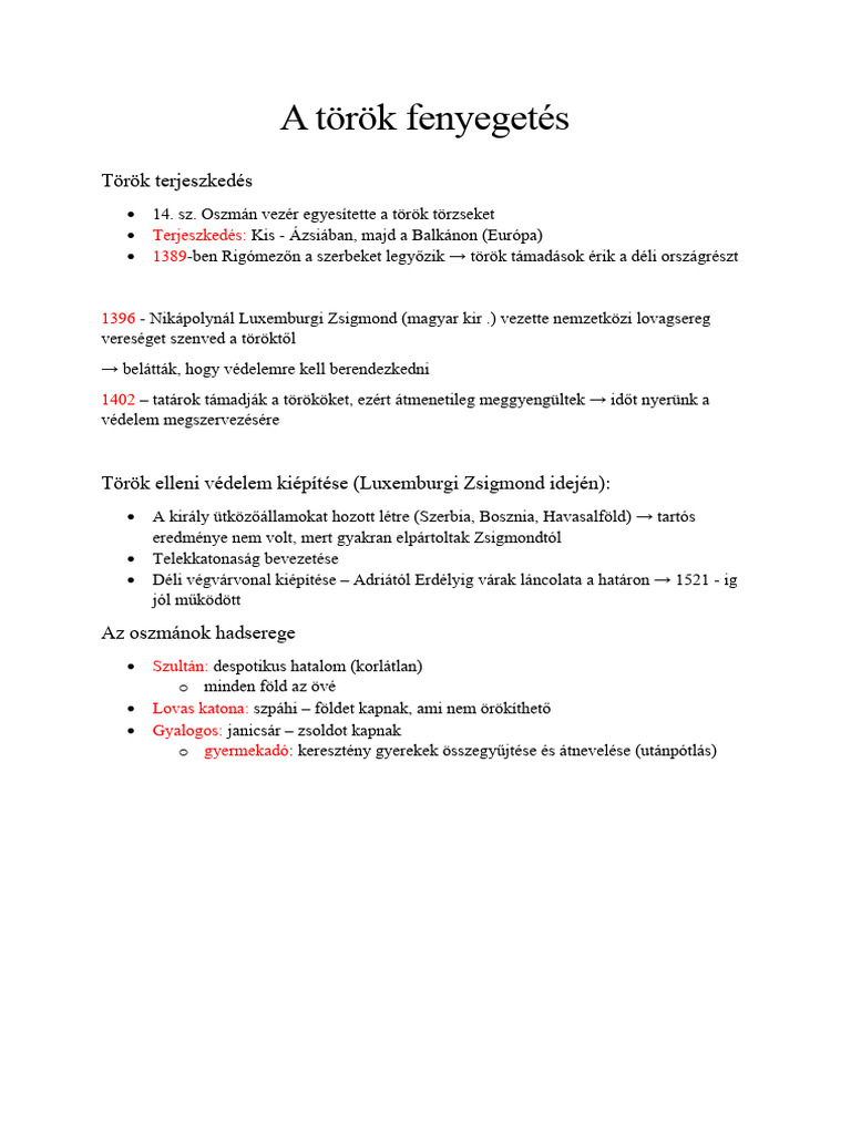 A Török Fenyegetés | PDF