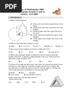Standard 1 Mathematics 100 Questions | PDF | Shape | Rectangle