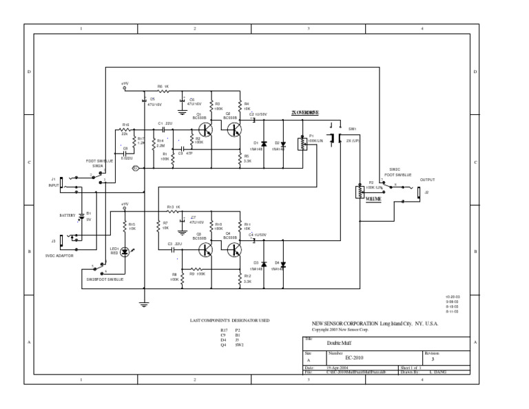 Electro Harmonix Double Muff Schematic | PDF