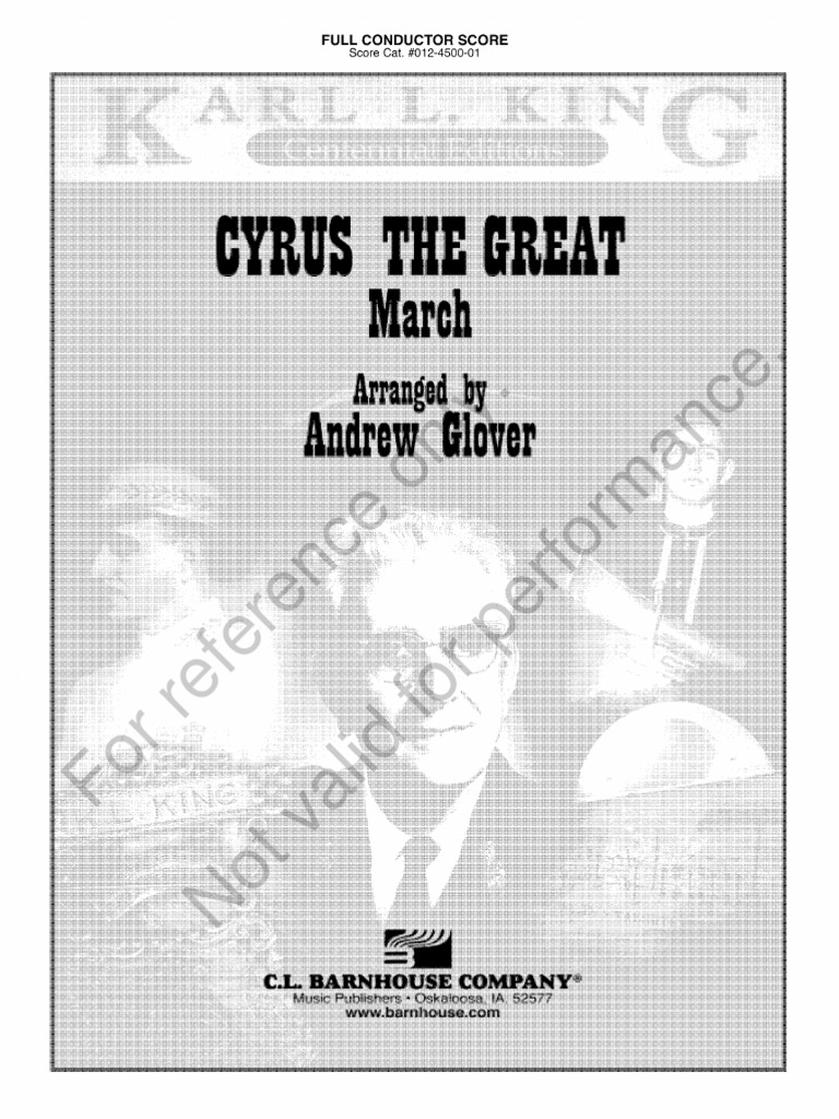Cyrus The Great (Andrew Glover) 012-4500-00 | PDF