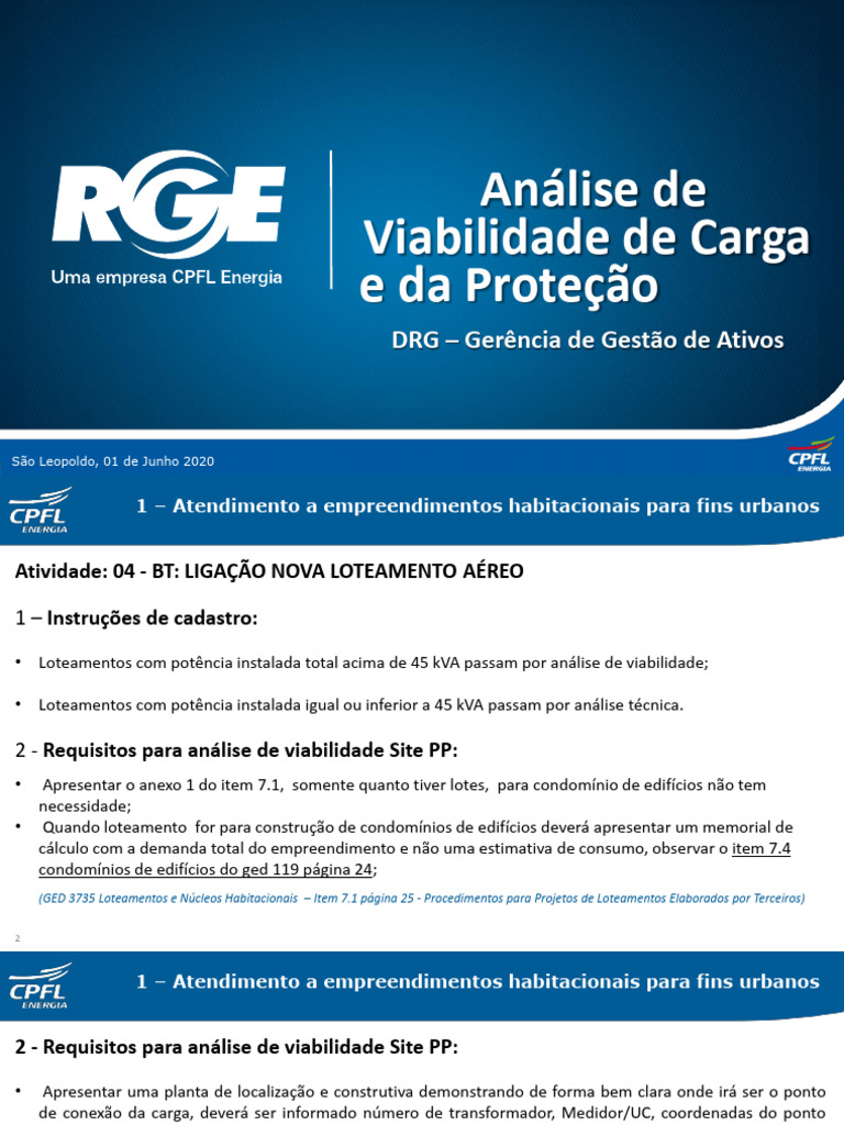 Viabilidade de Carga e Aumento CPFL | PDF | Tecnologia e Engenharia
