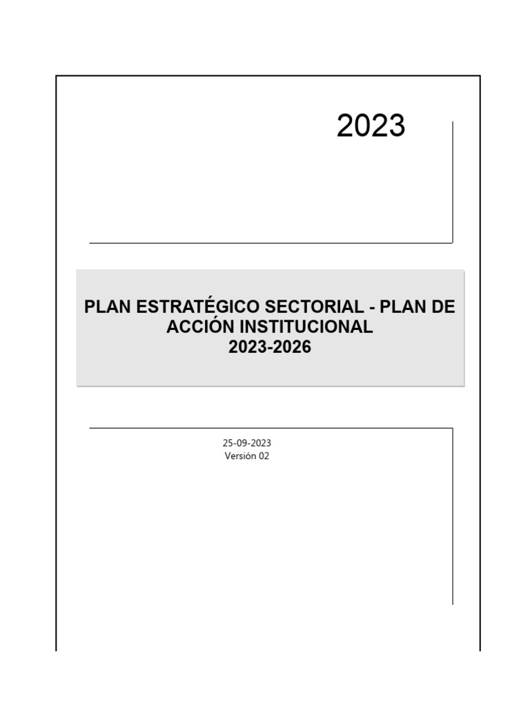 plan_estrategico_institucional_2023_-_2026_y_plan_de_accion_institucional_2023 | PDF | Colombia ...