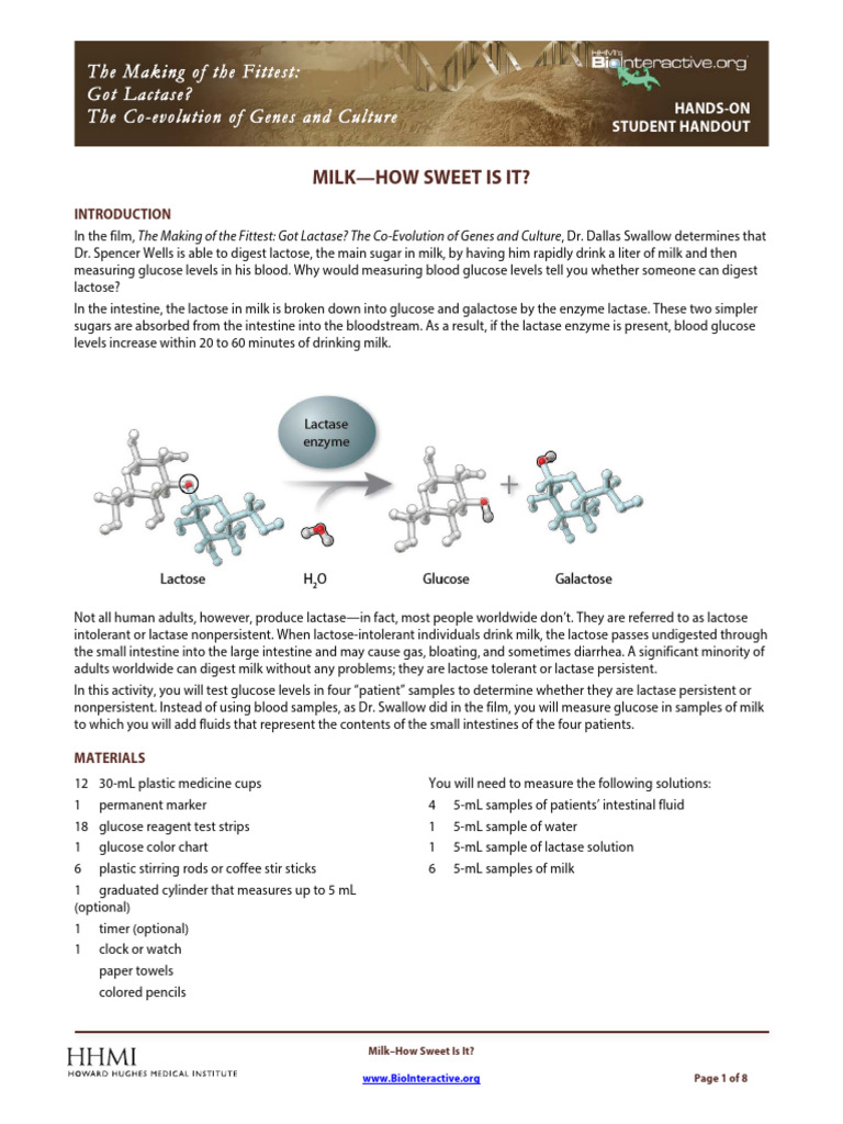 The Making of The Fittest: Got Lactase? The Co-Evolution of Genes and ...