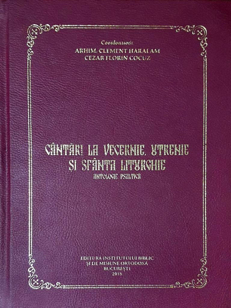 Cantari La Vecernie, Utrenie Si SF Liturghie Cocuz | PDF