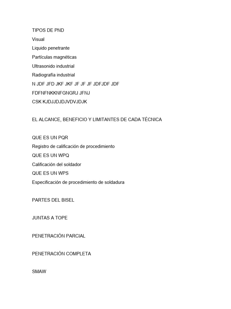 Tipos de PND | Descargar gratis PDF | Soldadura | Construcción