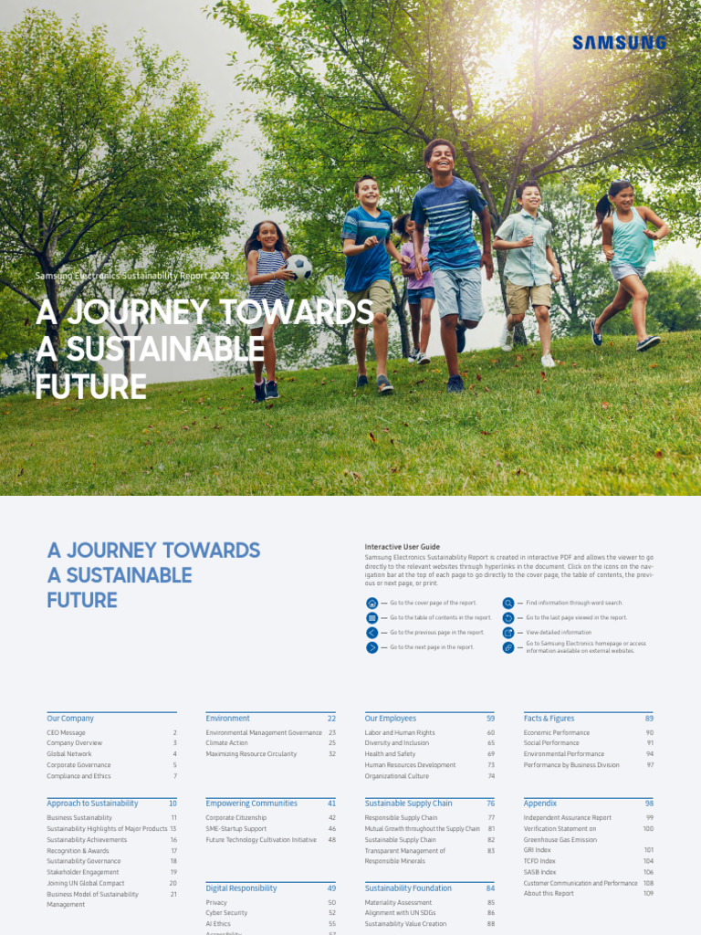 Samsung Electronics Sustainability Report 2022 | PDF | Sustainability ...
